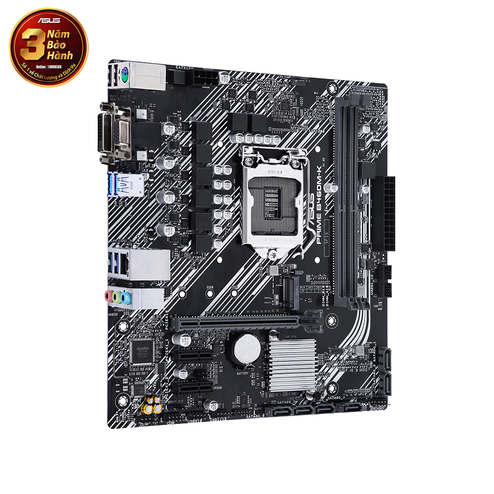 Mainboard Asus PRIME B460M-K (Intel LGA 1200, M-ATX, 2 khe RAM DDR4)